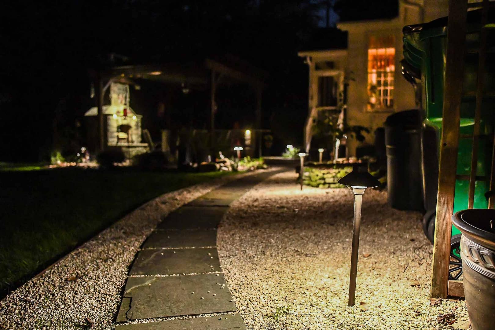 Charlotte Landscape Lighting - Path Lights - Hyatt Landscaping